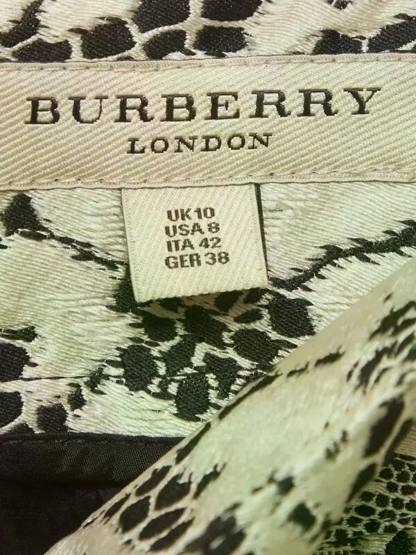 Burberry Brocade Lace Pencil Midi Skirt