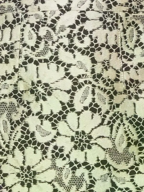 Burberry Brocade Lace Pencil Midi Skirt