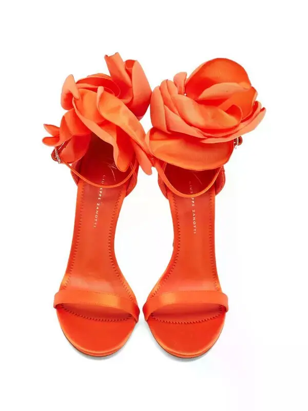 GIUSEPPE ZANOTTI Leony Floral Appliqué Sandals