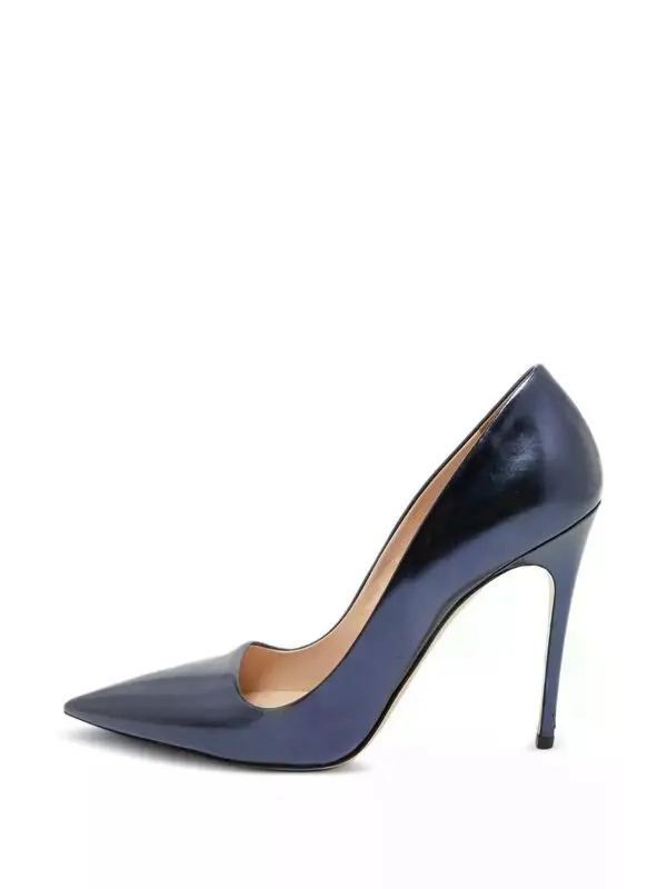 Miu Miu Pointed-toe Metallic Leather Heeled Pumps