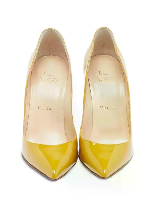CHRISTIAN LOUBOUTIN So Kate Patent Leather Pumps - Yellow