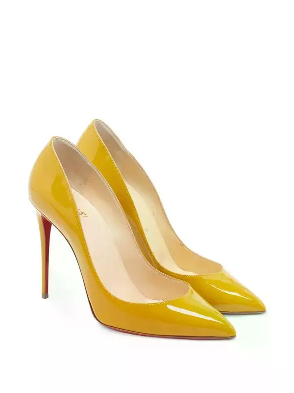 CHRISTIAN LOUBOUTIN So Kate Patent Leather Pumps - Yellow