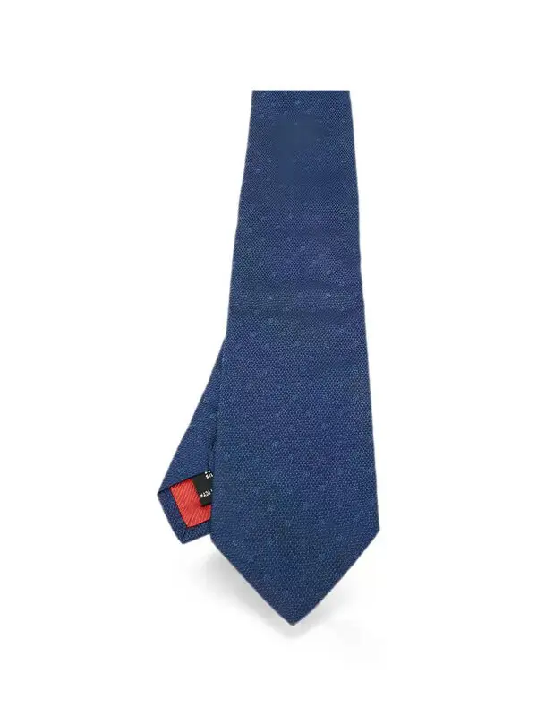 S.t. Dupont Patterned Silk Tie - Blue