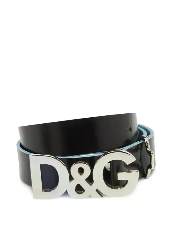 Dolce & Gabbana Logo Buckle Belt - Black