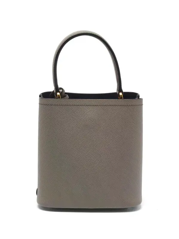 Prada Saffiano Leather Panier Handbag - Grey
