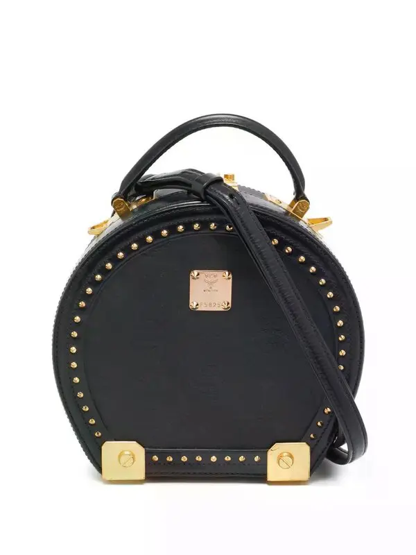 Mcm Berlin Studded Round Tote Bag