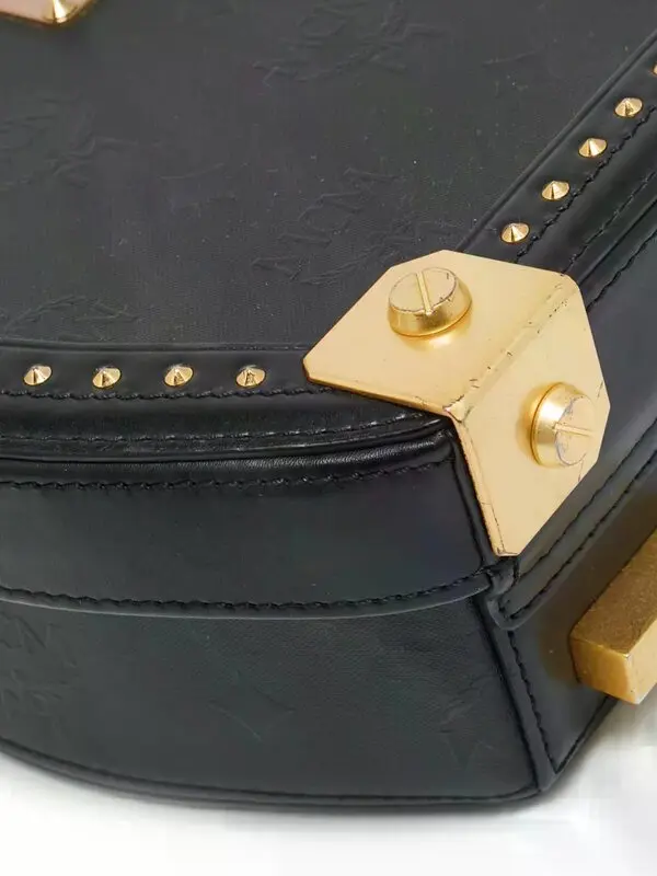 Mcm Berlin Studded Round Tote Bag