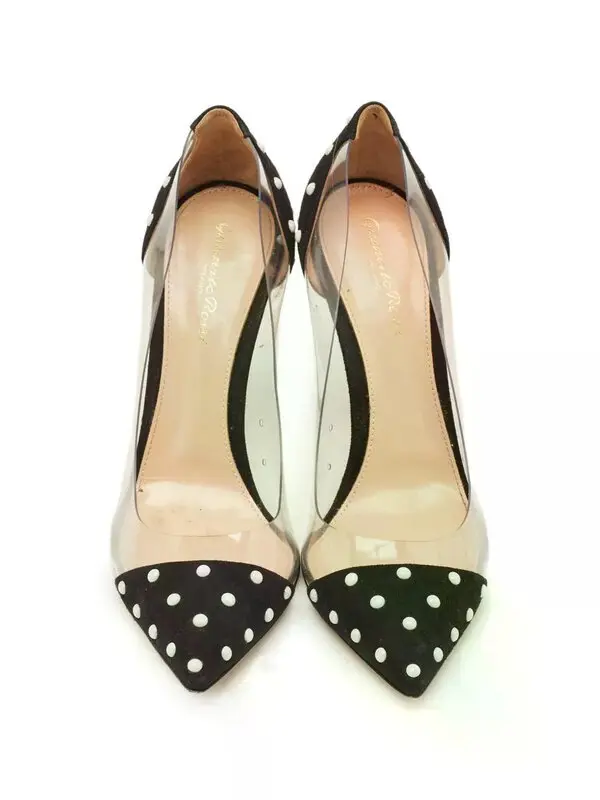 GIANVITO ROSSI Plexi Studded Pumps - White