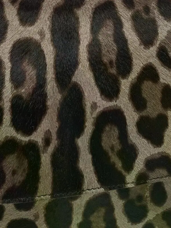 JIMMY CHOO Leopard Print Calf Hair Shoulder Bag - Grey