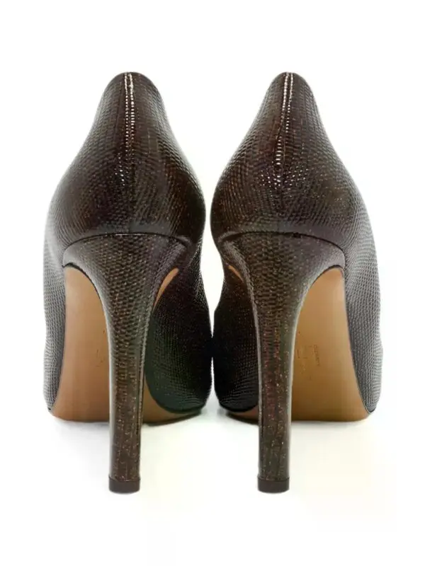 FERRAGAMO Vara Peep-toe Heeled Pumps - Brown
