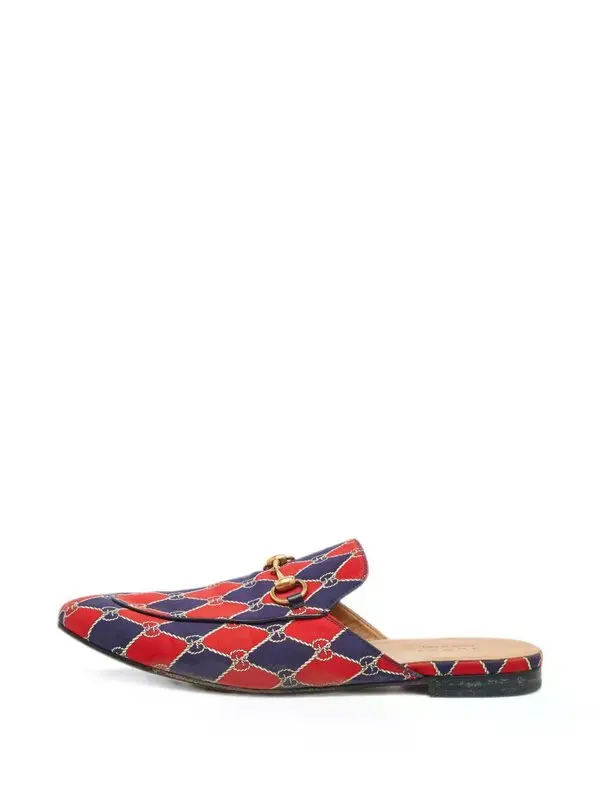 Gucci Princetown Rhombus-chain Mules