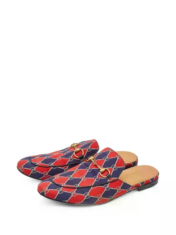 Gucci Princetown Rhombus-chain Mules