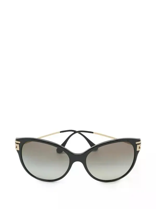 Versace Crystal-embellished Cat-eye Sunglasses - Black