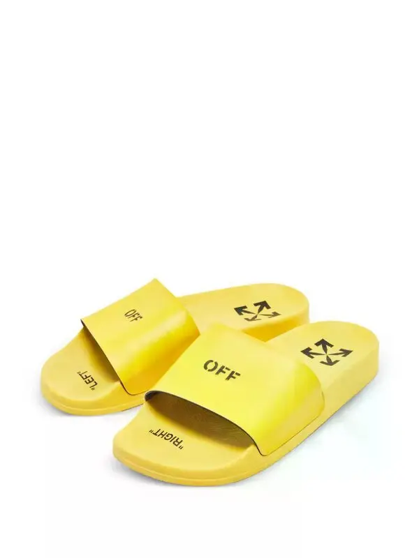 Off-White Logo Print Flat Sandals