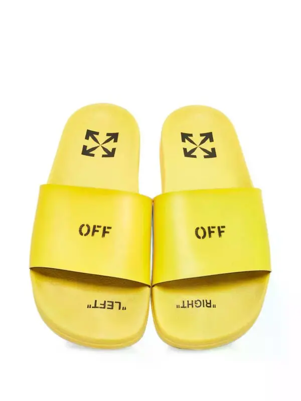 Off-White Logo Print Flat Sandals
