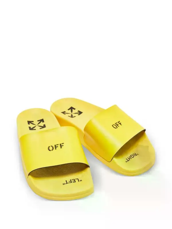 Off-White Logo Print Flat Sandals