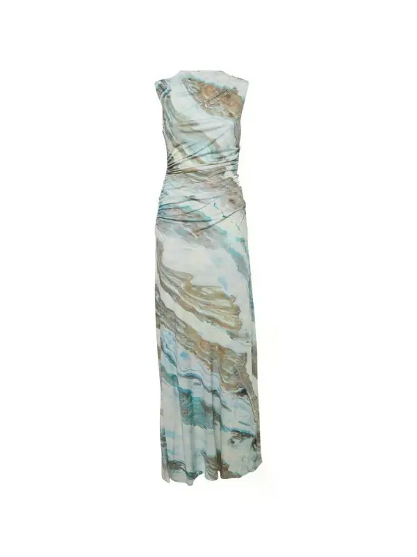 Anna Quan Juniper Agate-print Maxi Dress
