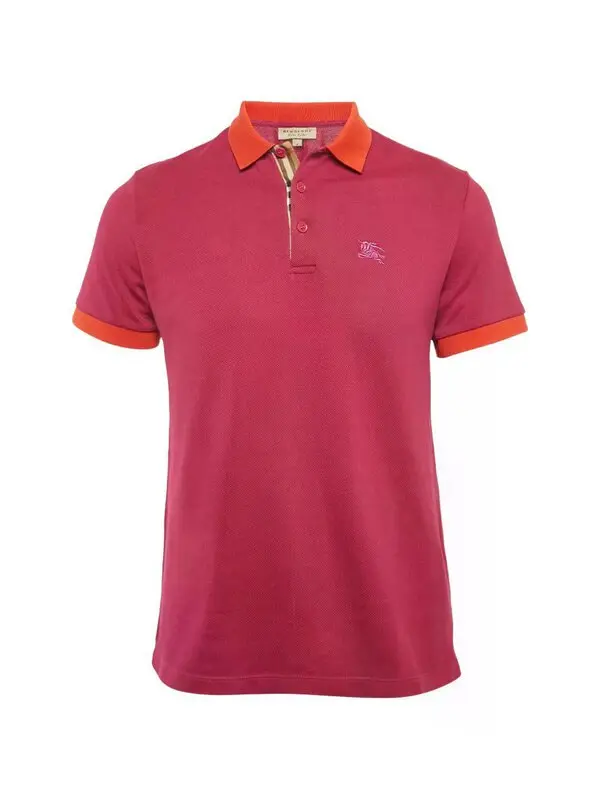 Burberry Pique-fabric Polo Shirt - Pink