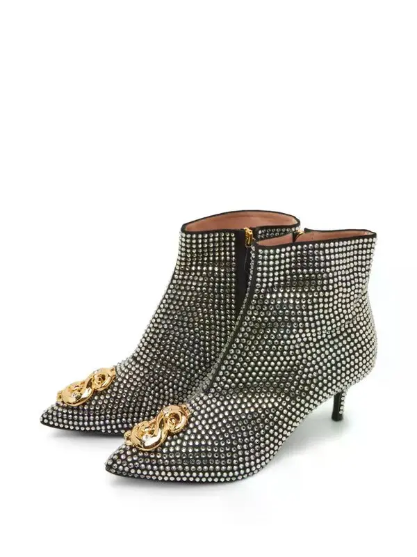 Moschino Embellished Dollar-sign Ankle Boots