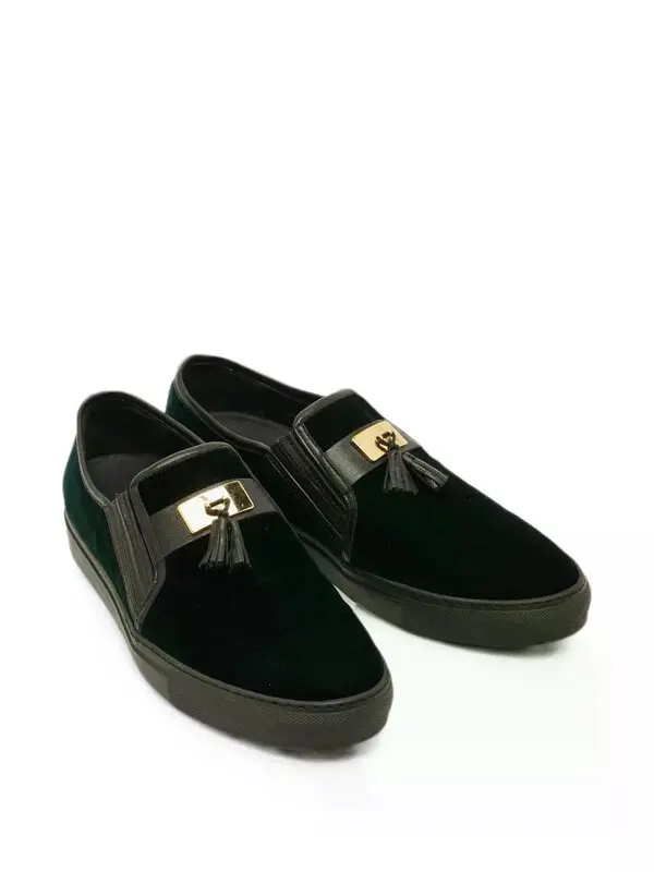 Balmain Velvet Tassel Detail Sneakers
