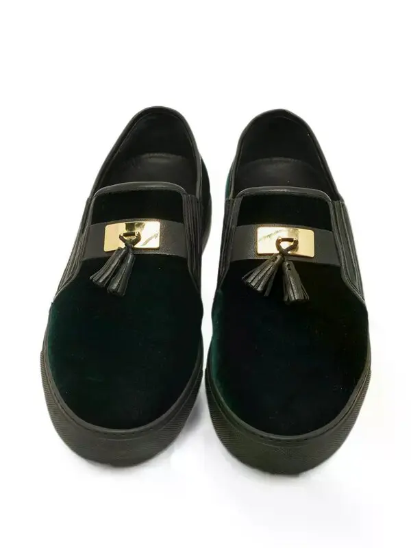 Balmain Velvet Tassel Detail Sneakers