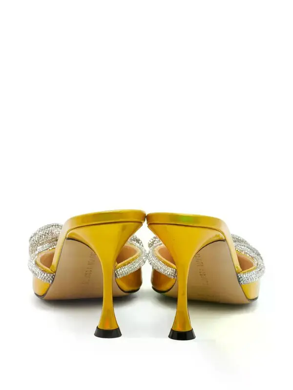 Mach & Mach Double Bow Patent Leather Mules
