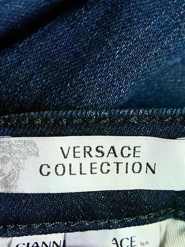 Versace Distressed Slim-fit Jeans
