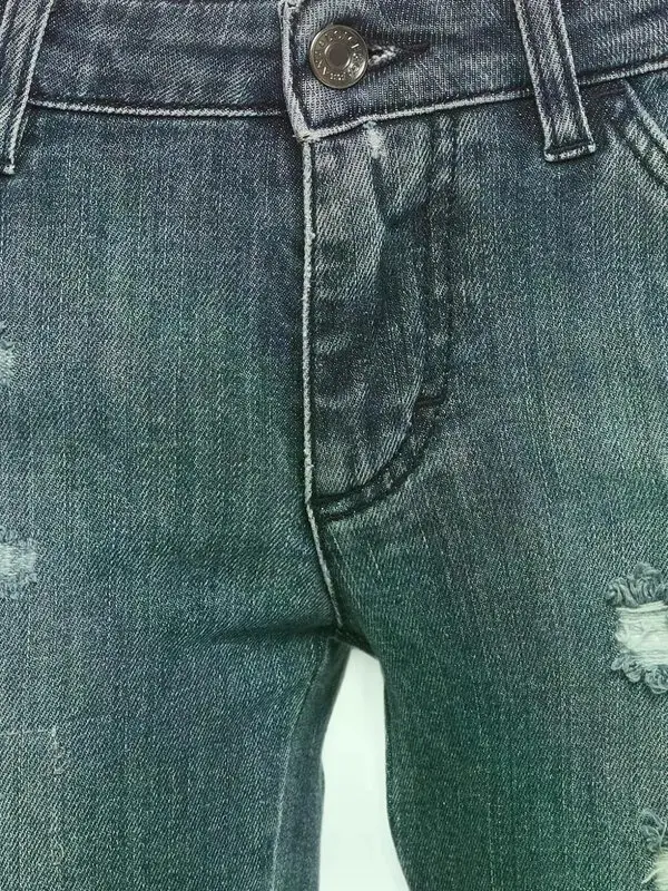 Dolce & Gabbana Distressed Skinny Jeans With Zip Cuffs