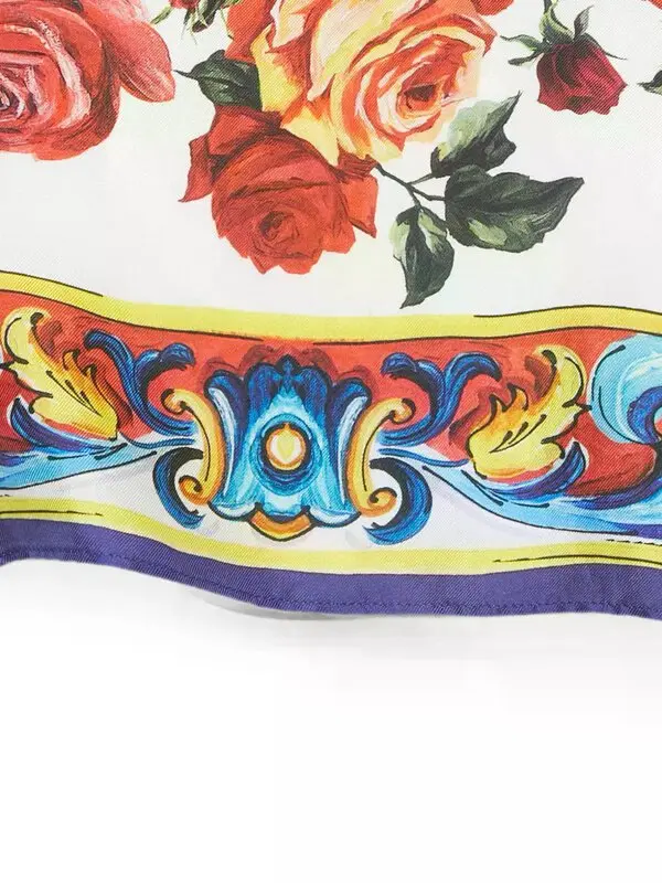 Dolce & Gabbana Floral Print Draped Blouse