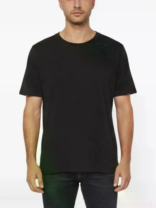 Saint Laurent Logo-embroidered Crew-neck T-shirt