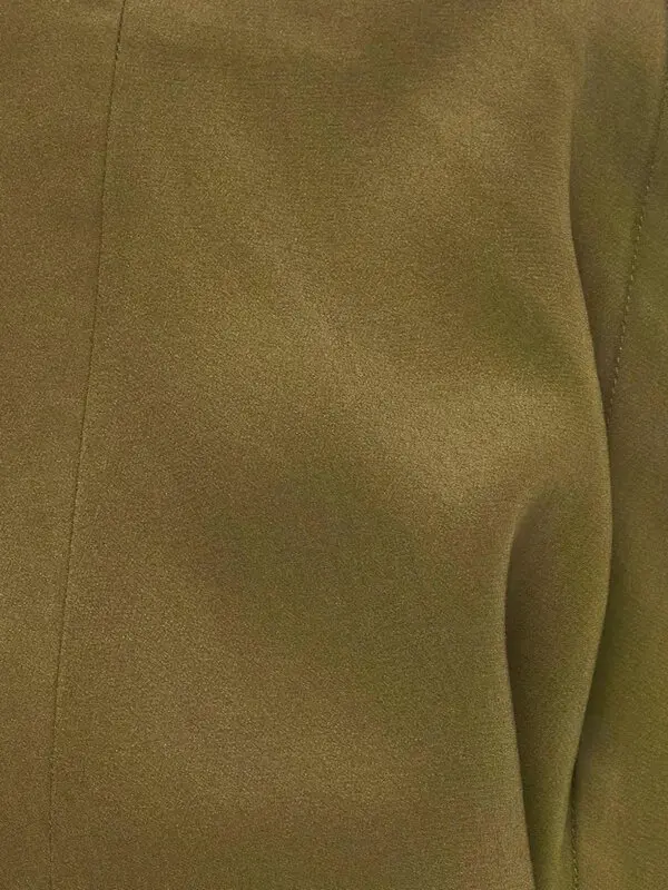 Celine Cap-sleeve V-neck Blouse - Green