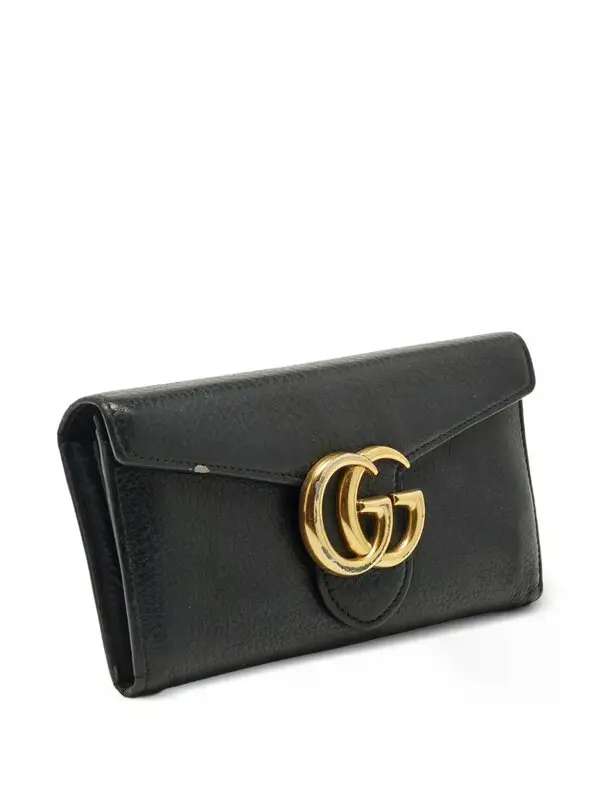 Gucci Gg Marmont Flap Wallet - Black