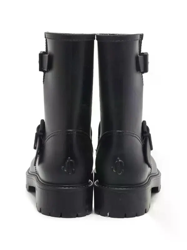 JIMMY CHOO Yael Buckled Rain Boots - Black