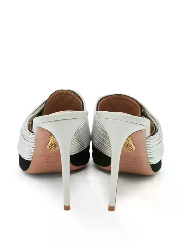 AQUAZZURA Rendez Vous Heeled Mules - Black