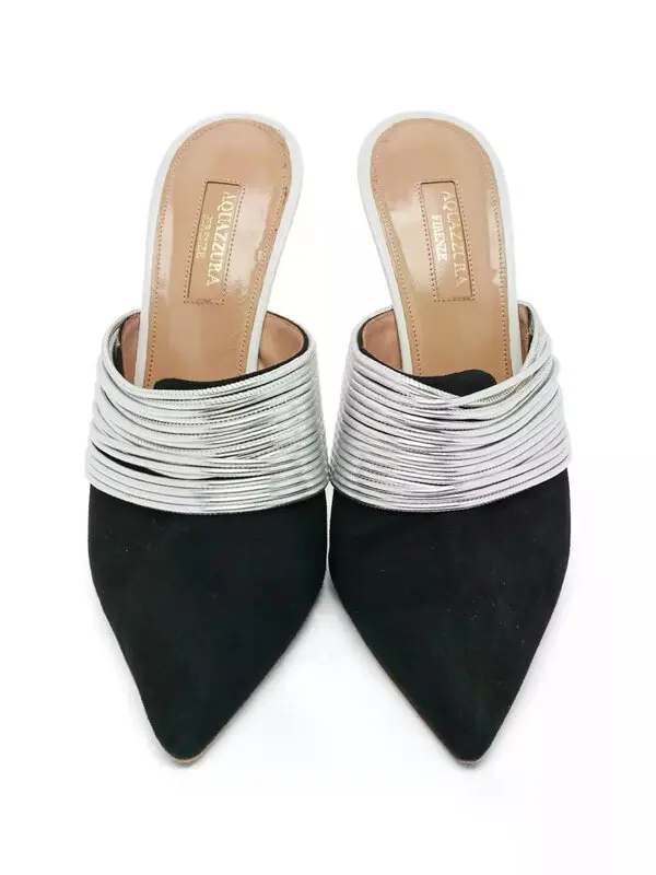 AQUAZZURA Rendez Vous Heeled Mules - Black