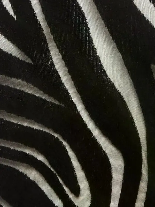 Versace Devoré Jersey Zebra Pattern Bodysuit