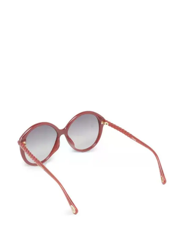 Chloé Braided-arm Round Sunglasses