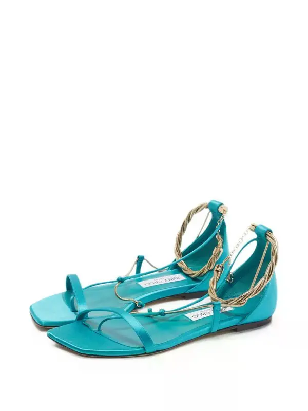 JIMMY CHOO Lorina Chain-strap Flat Sandals