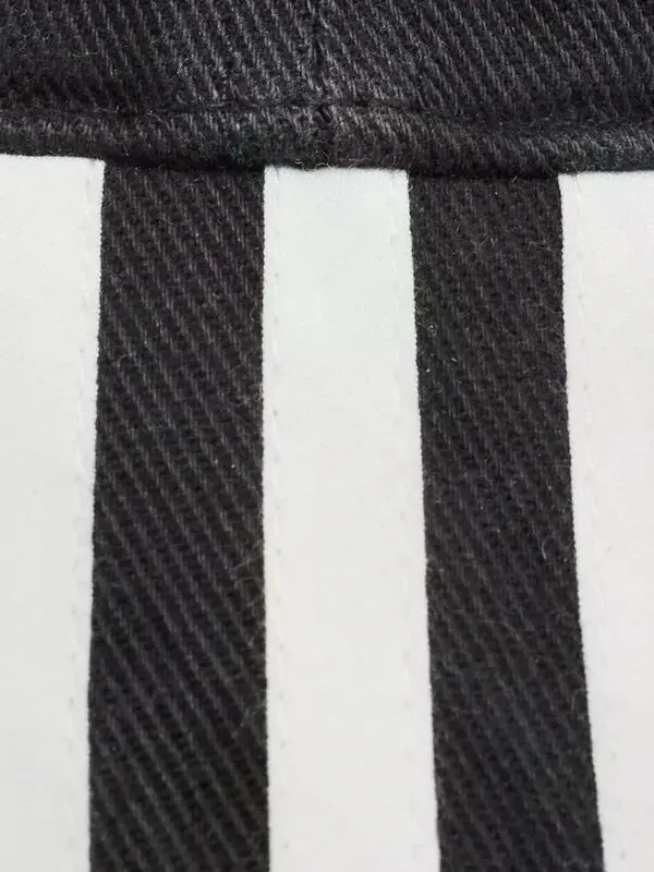 Balenciaga X Adidas Striped Distressed Baseball Cap