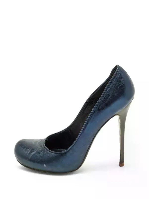 Alexander McQueen Metallic Foil Leather Pumps
