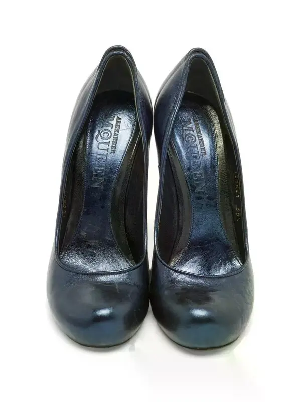 Alexander McQueen Metallic Foil Leather Pumps