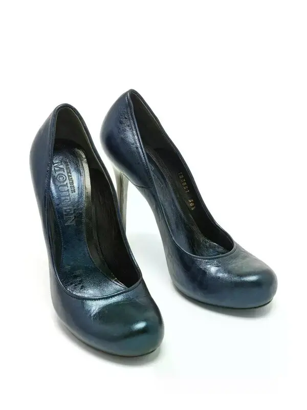 Alexander McQueen Metallic Foil Leather Pumps