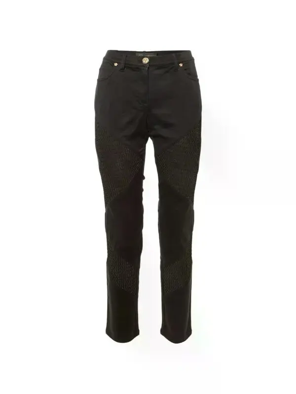 Versace Slim-fit Jeans With Mesh Paneling