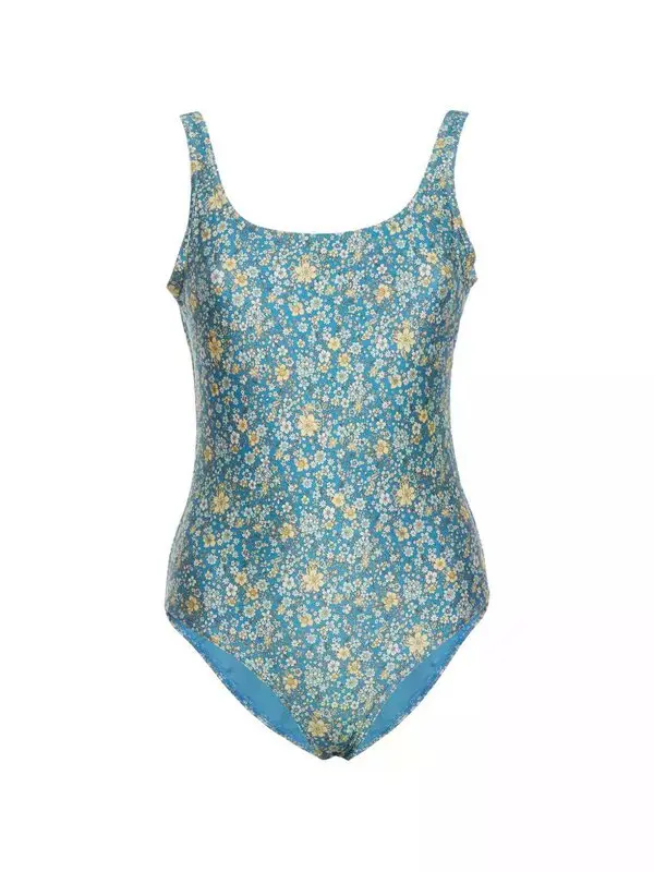 Zimmermann Carnaby Floral-print Swimsuit - Blue