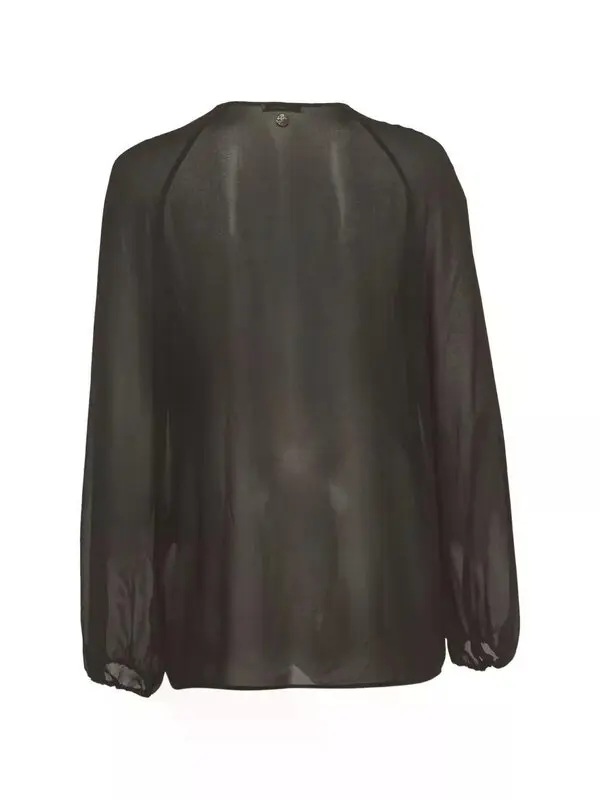 Versace Embellished Front Slit Blouse
