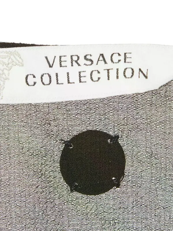 Versace Embellished Front Slit Blouse