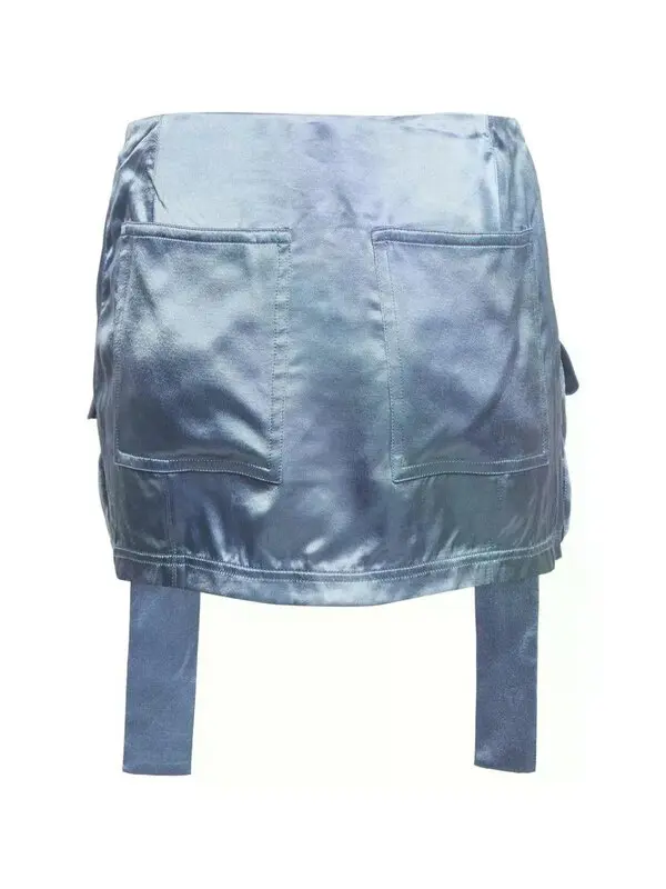 Fendi Satin Cargo Mini Skirt