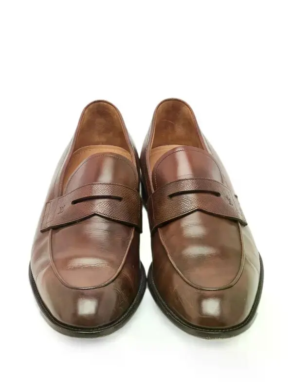 LOUIS VUITTON Ombre-effect Leather Penny Loafers