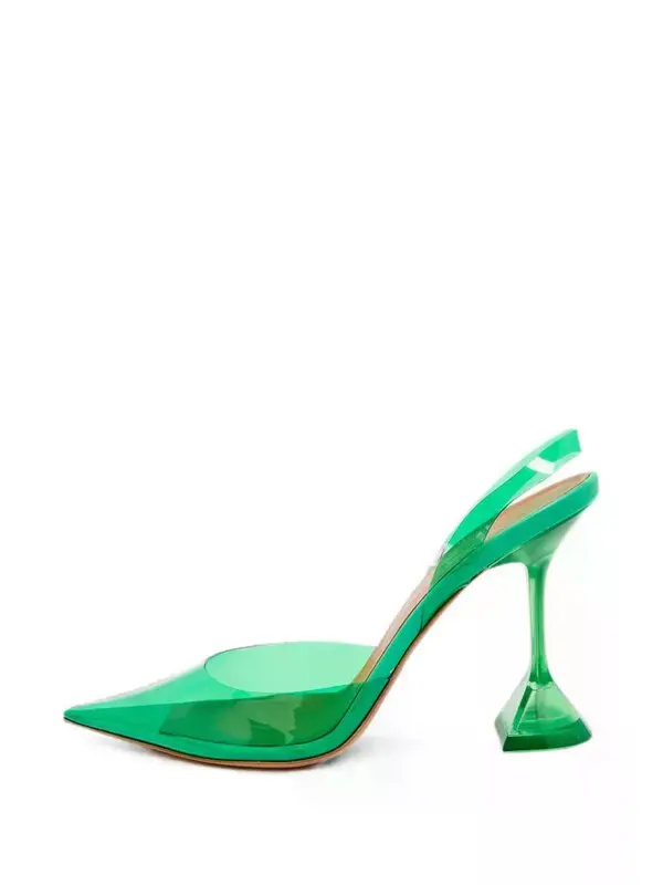 Amina Muaddi Holli Glass Pointed-toe Pumps
