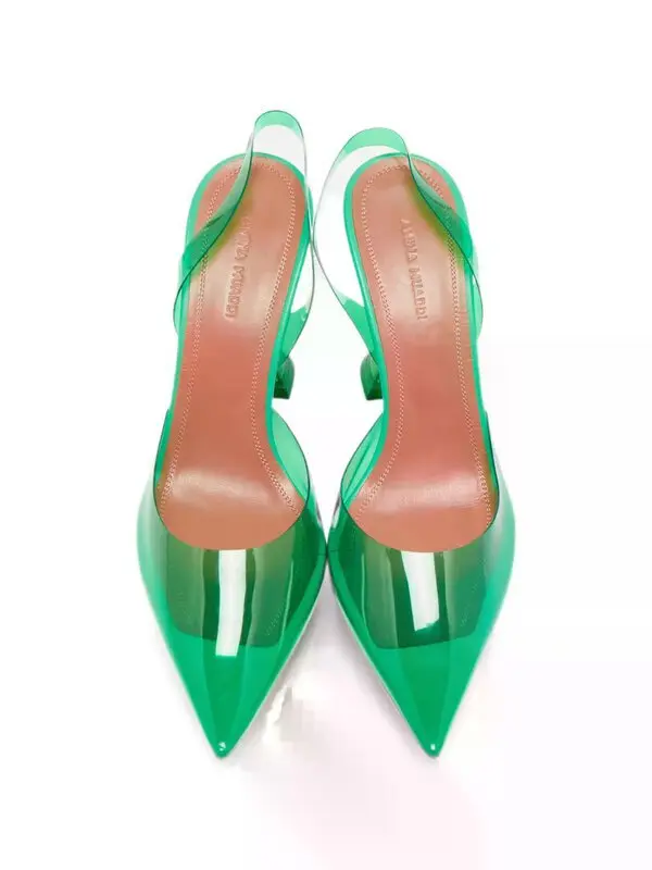 Amina Muaddi Holli Glass Pointed-toe Pumps